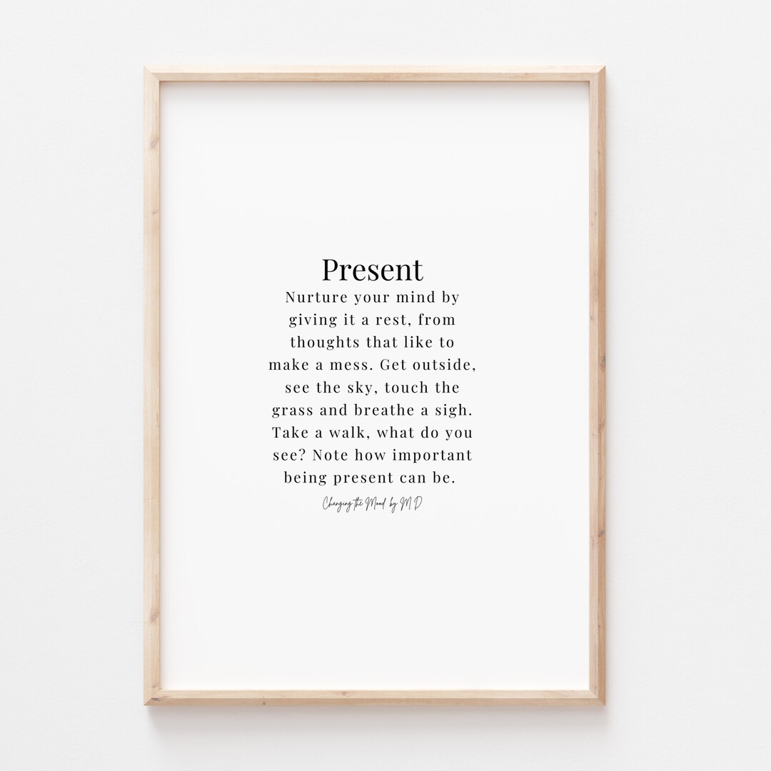 Present - Original Poem Print (A4 and A3 Download) - Etsy