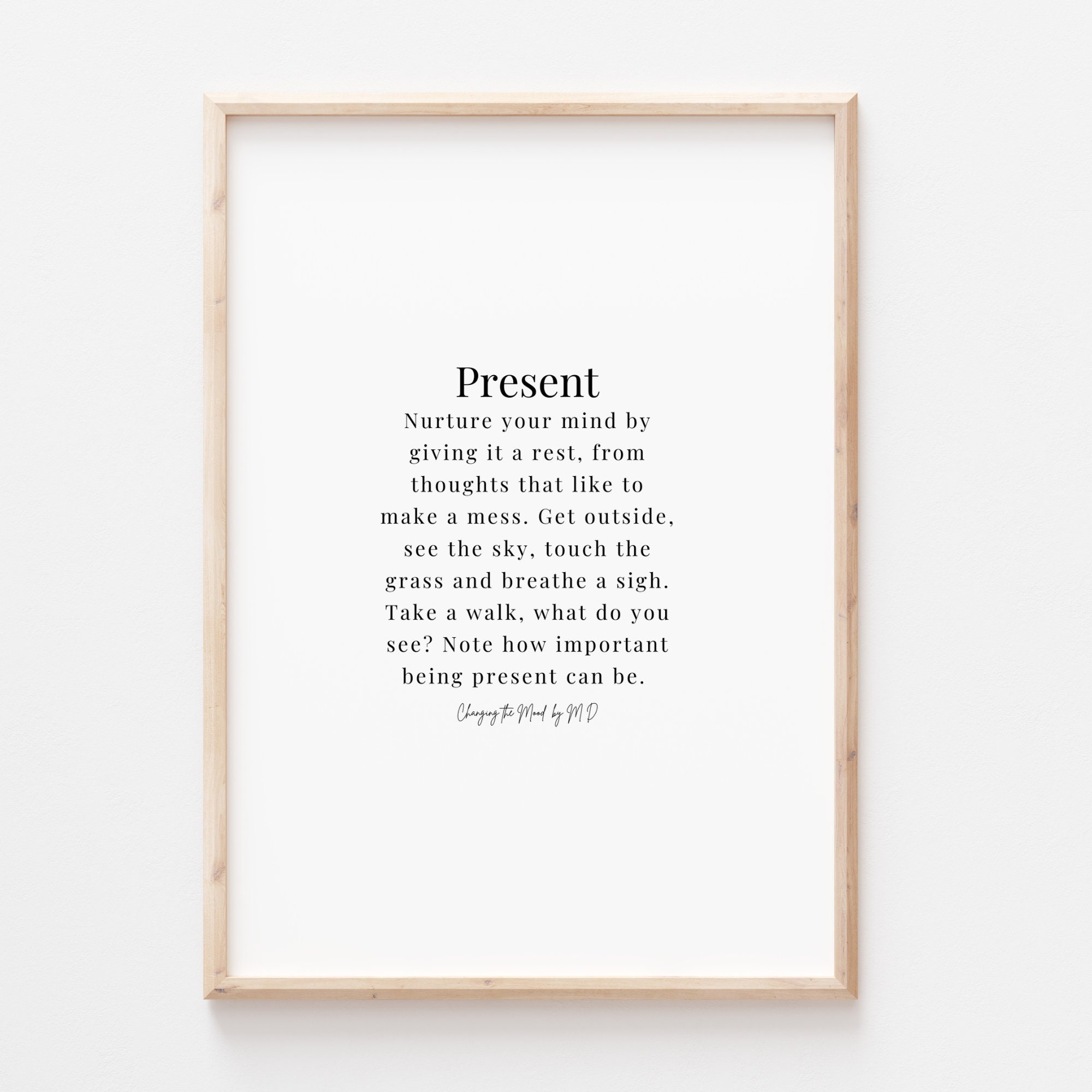 Present - Original Poem Print (A4 and A3 Download) - Etsy