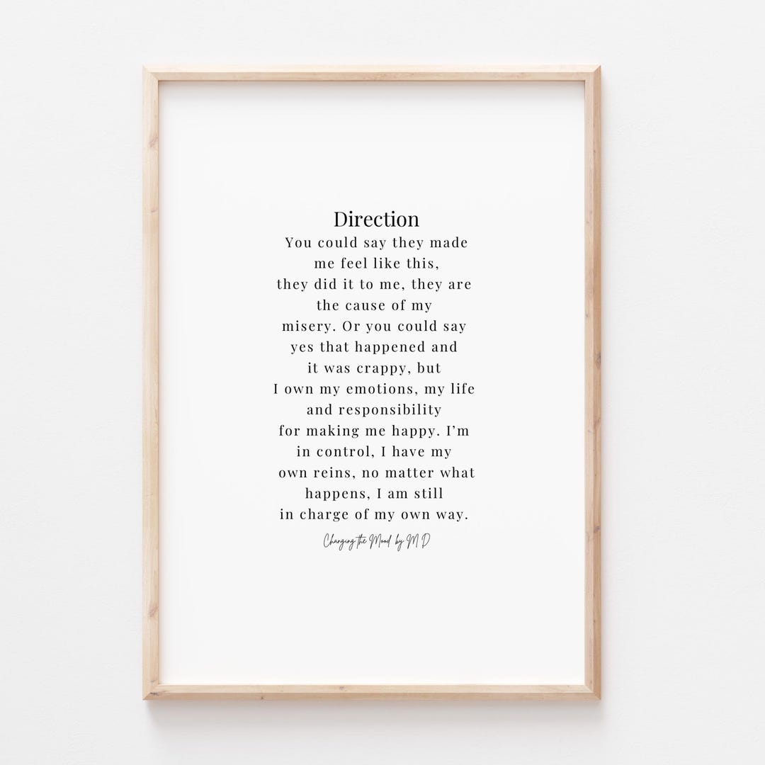 Direction - Original Poem Print (A4 and A3 Download) - Etsy