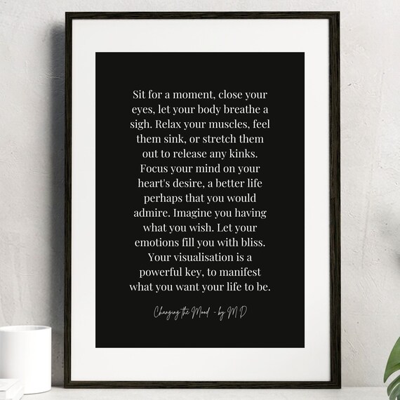 Visualisation Original Poem Print A4 and A3 Download | Etsy