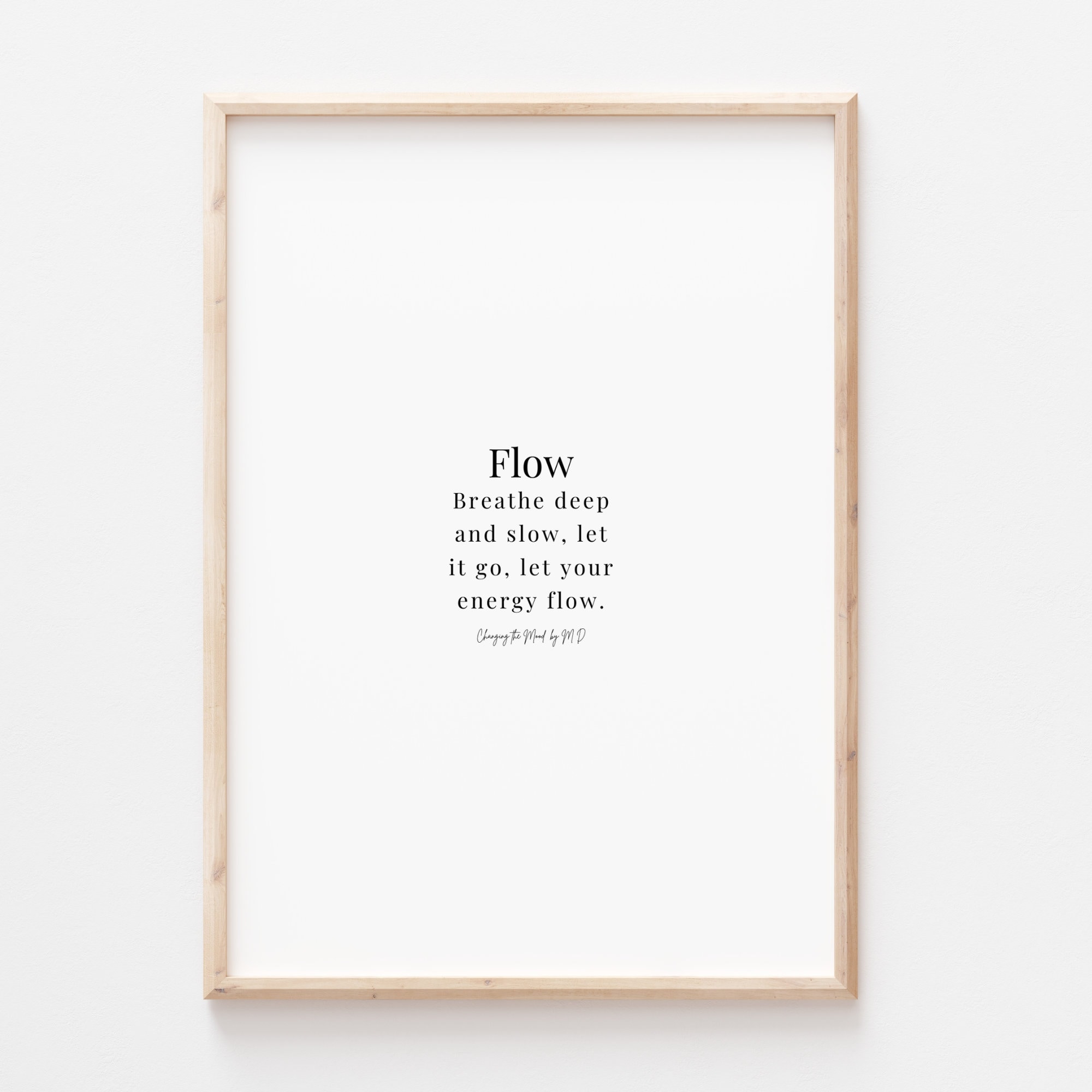 Flow Original Poem Print A4 and A3 Download - Etsy