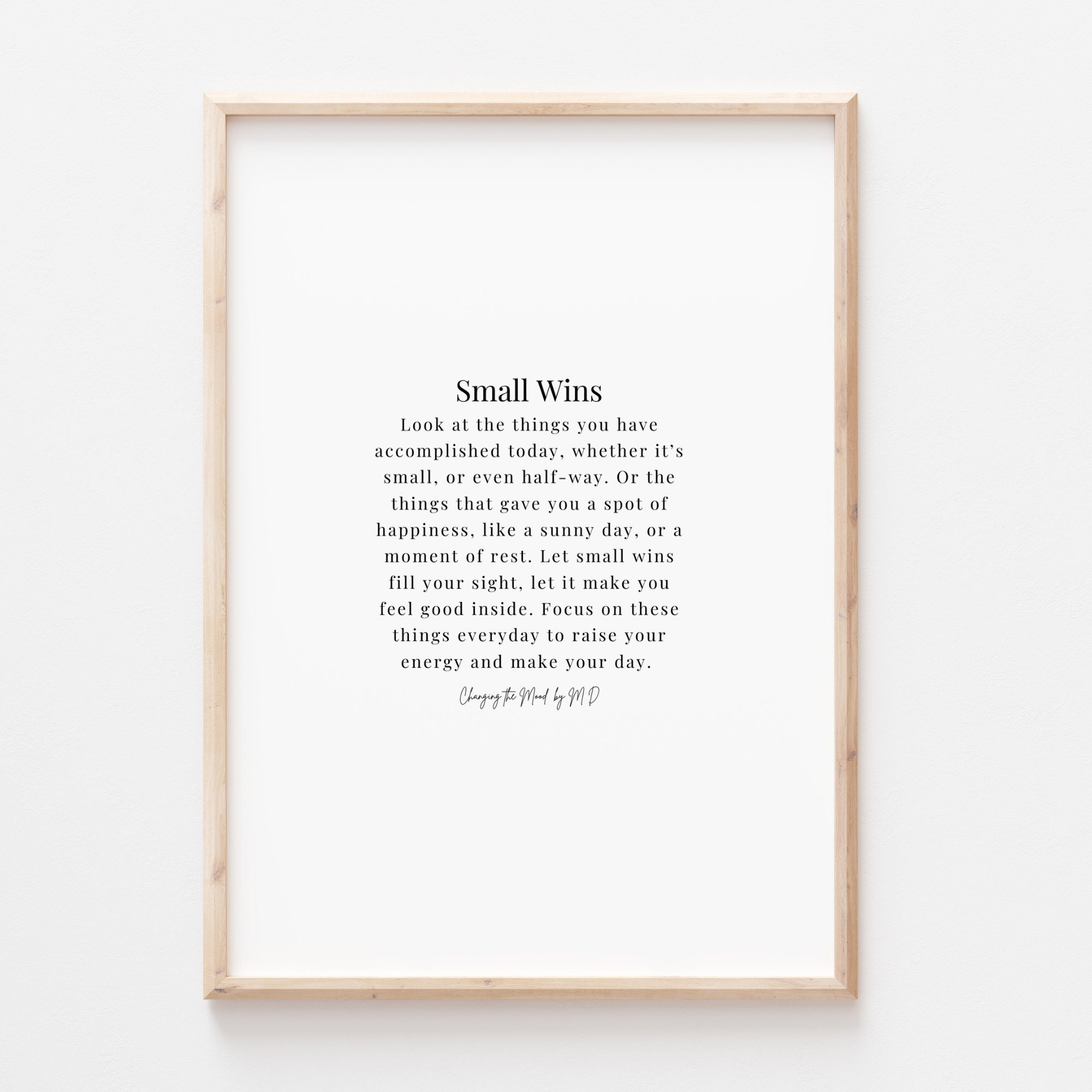 Small Wins - Original Poem Print - A4 and A3 Download - Etsy