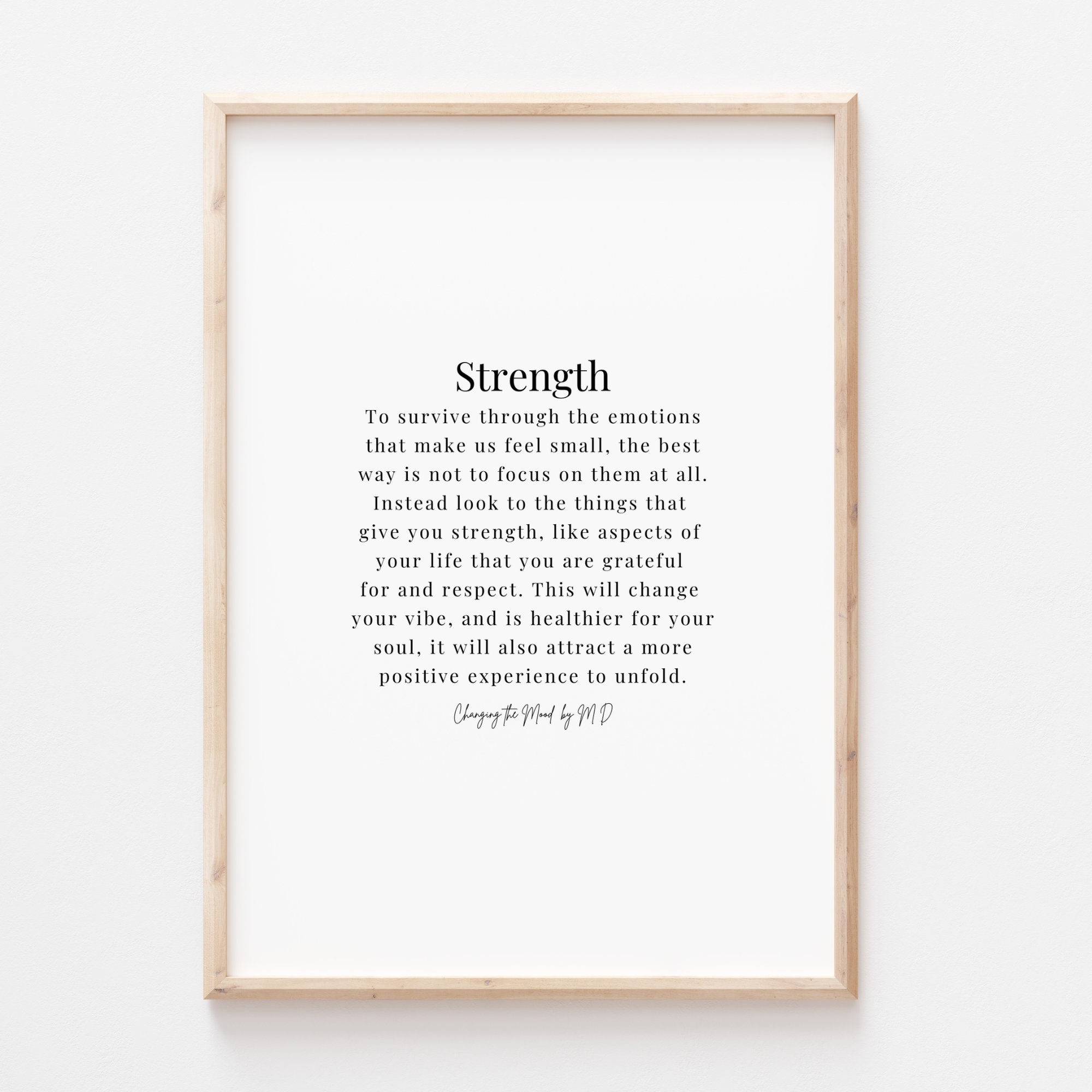 Strength - Original Poem Print (A4 and A3 Download) - Etsy