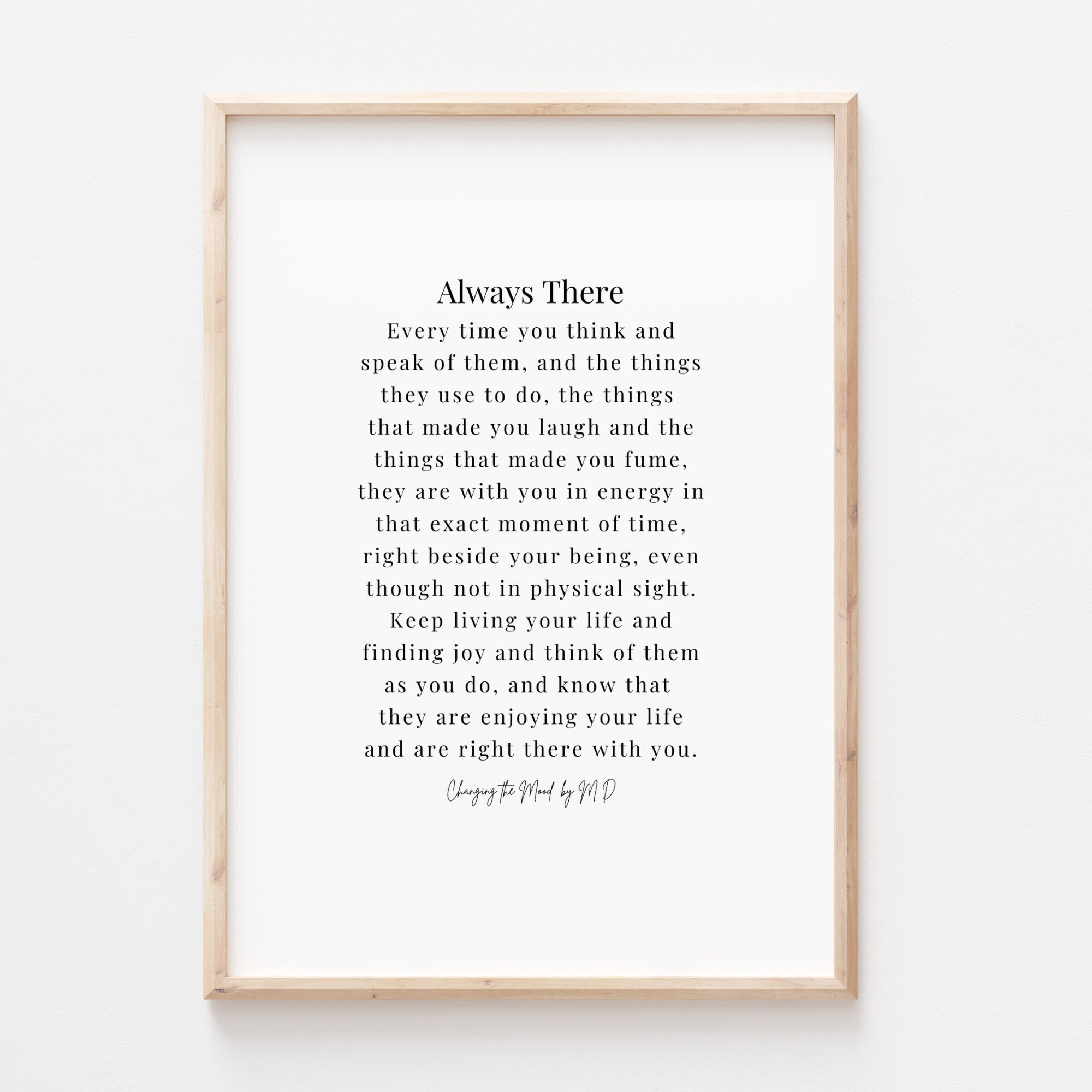 Always There Original Poem Print A4 and A3 Download - Etsy