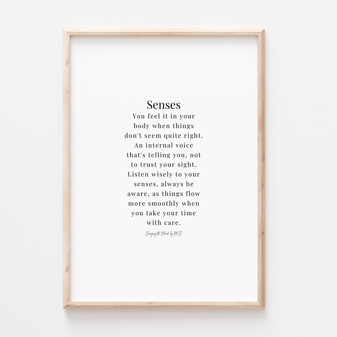 Senses - Original Poem Print (A4 and A3 Download) - Etsy
