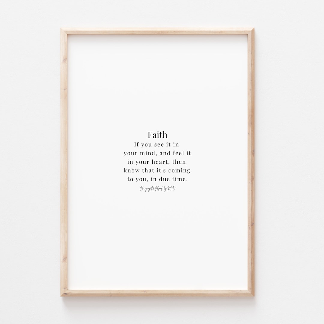 Faith - Original Poem Print (A4 and A3 Download) - Etsy