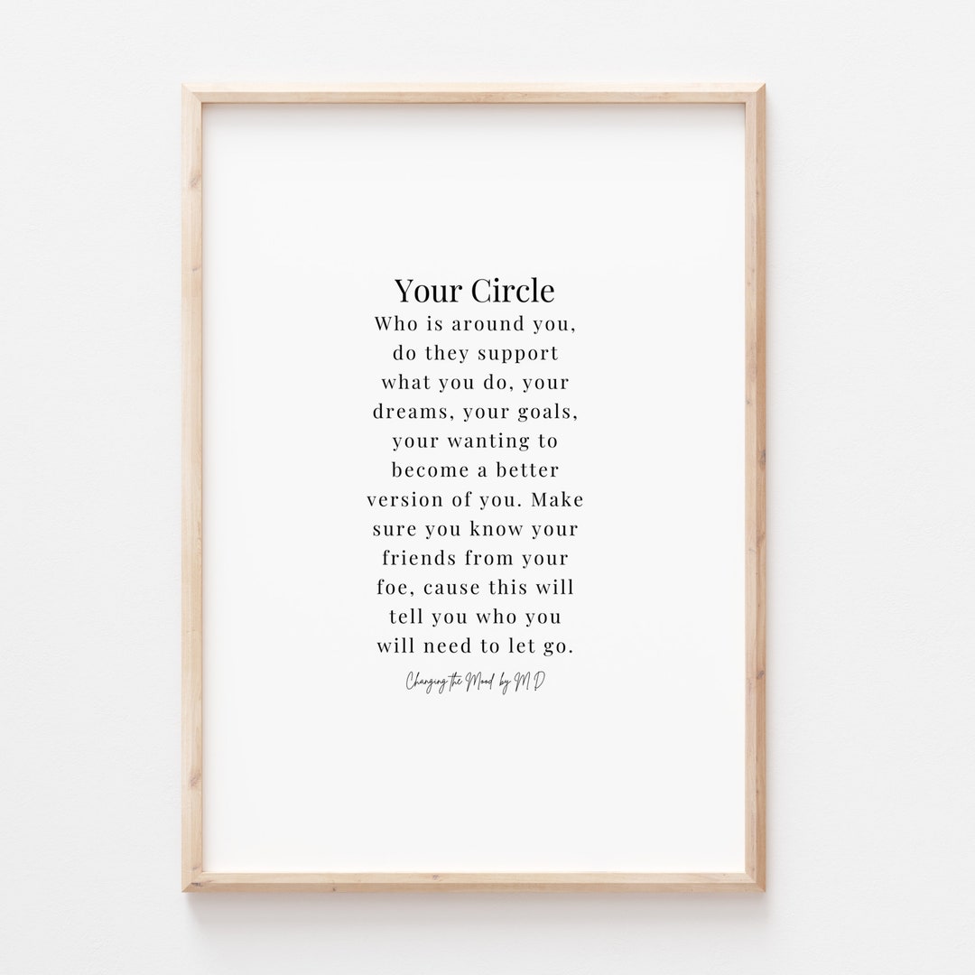 Your Circle - Original Poem Print (A4 and A3 Download) - Etsy