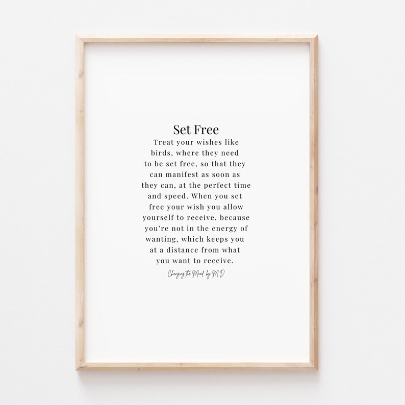 Set Free - Original Poem Print (A4 and A3 Download) - Etsy Australia