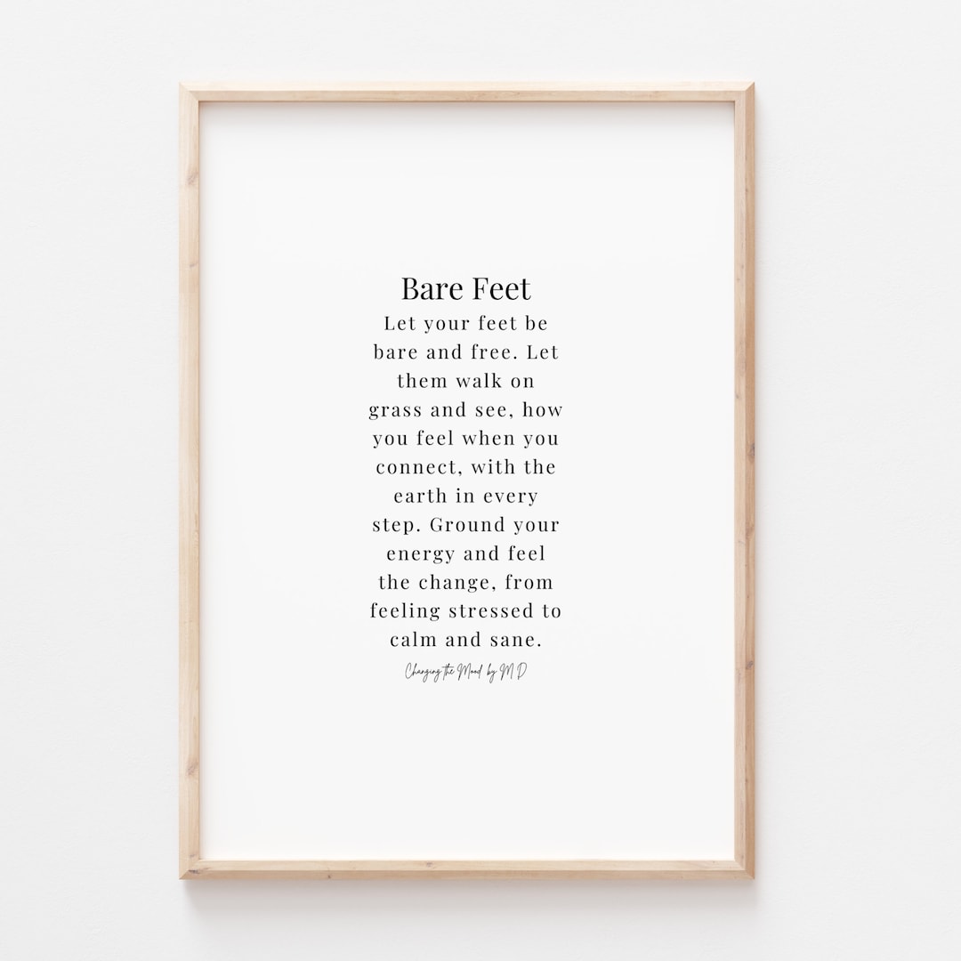 Bare Feet - Original Poem Print (A4 and A3 Download) - Etsy