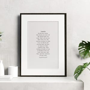 Lean in - Original Poem Print (A4 and A3 Download) - Etsy