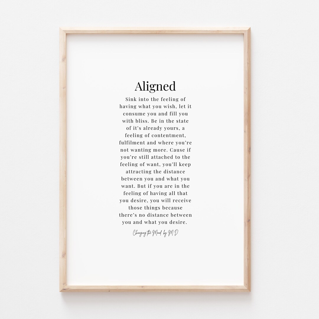 Aligned - Original Poem Print (A4 and A3 Download) - Etsy