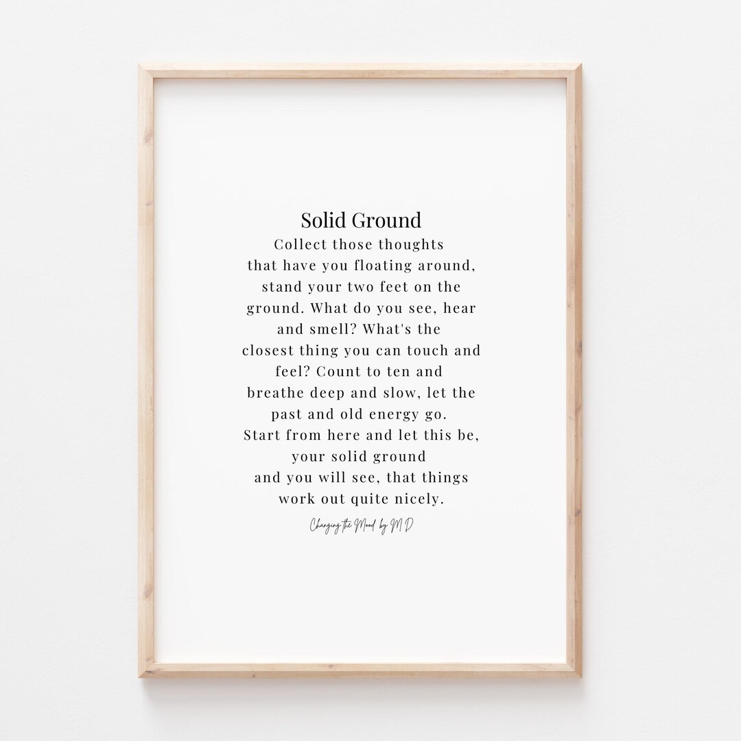 Solid Ground - Original Poem Print (A4 and A3 Download) - Etsy