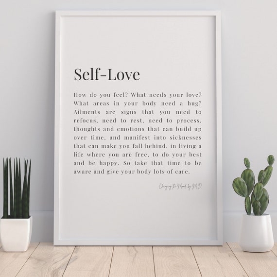 Self-love Original Poem Print A4 and A3 Download | Etsy