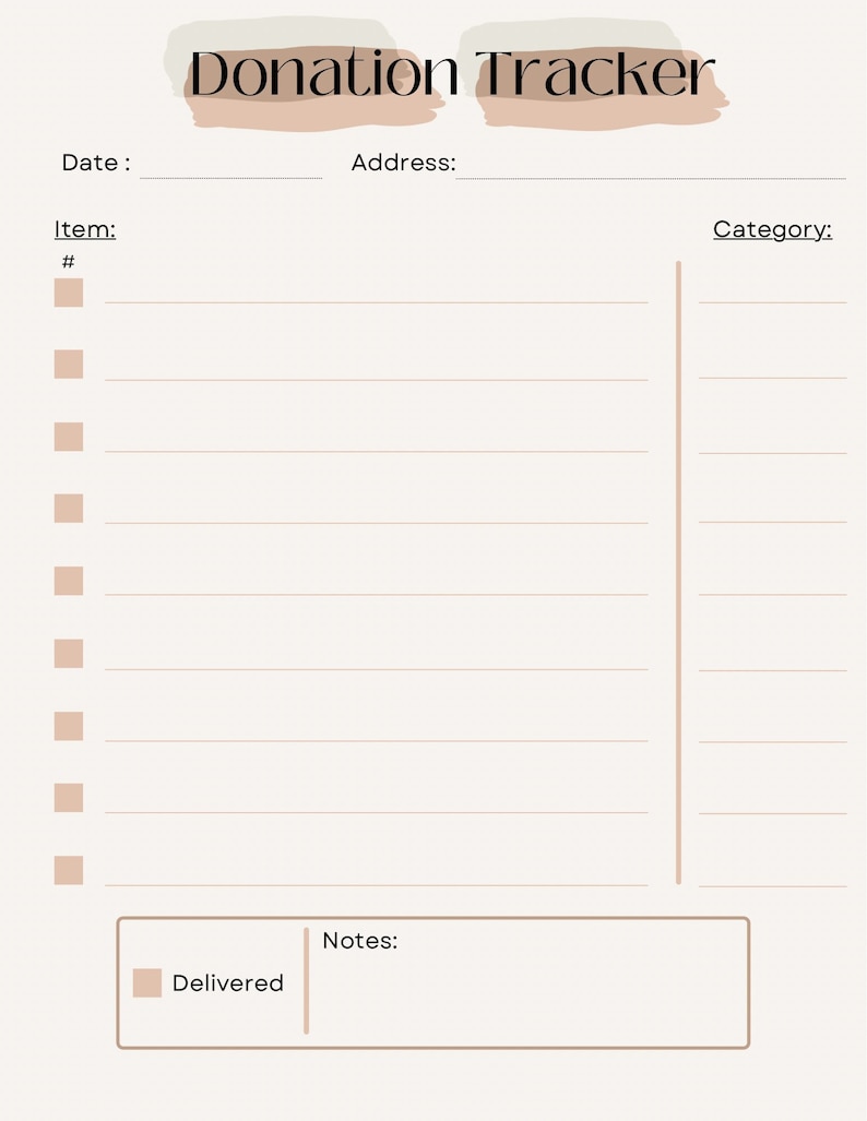 Donation Tracker for Ipad/ iPhone - Etsy