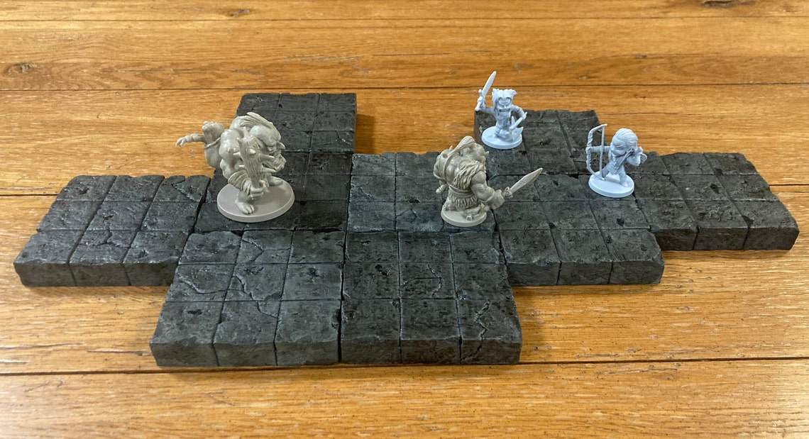 3x3 Dungeon Tiles Set 28mm Role-playing Game Scenery - Scatter Terrain ...