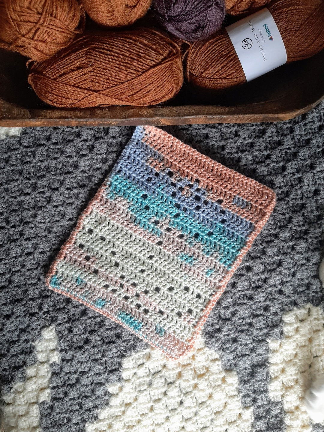 TULIP Filet Crochet Pattern for Baby Blanket, Scarf, Bag PDF Crochet ...