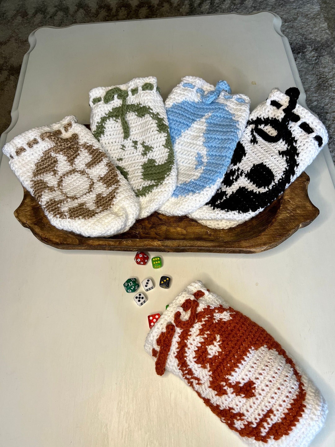 Magic Lands Dice Bag Crochet | PDF Download (island, Mountain, Swamp ...