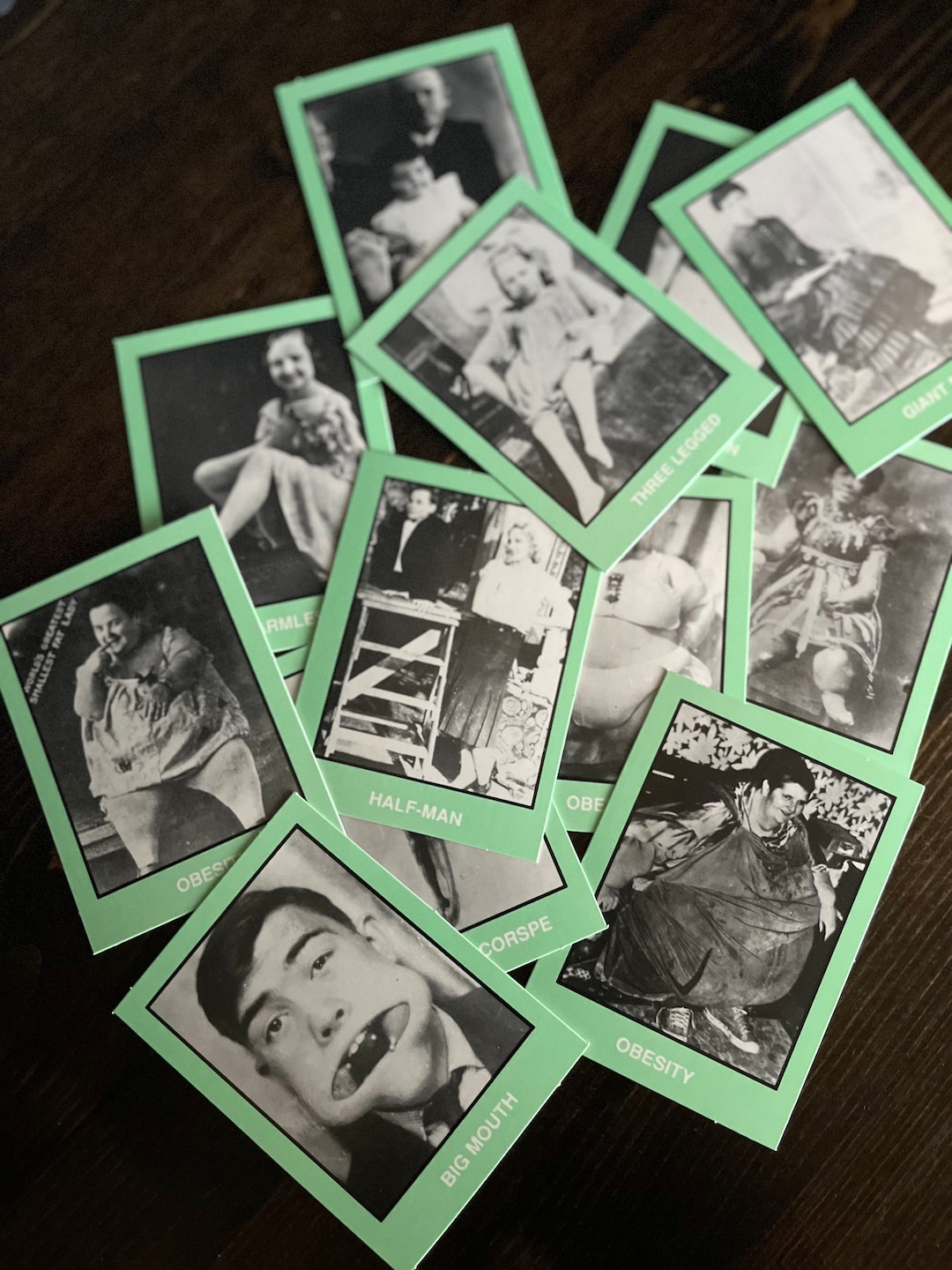 Human Freaks & Oddities Trading Cards | Curiosities - Light Green ...