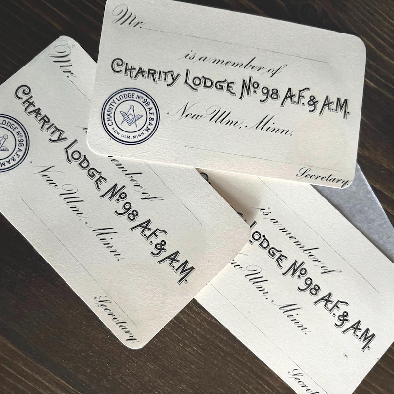 Masonic Membership Card - Etsy