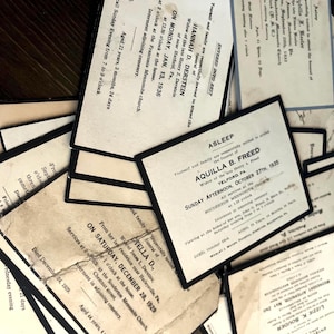 Antique Death Notices | Funeral | Mortuary | Cemetery | Ephemera ...