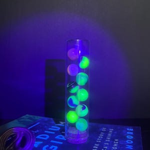 UV Reactive Marble Display Jar | Uranium | Cadmium | Maganese | Glass ...