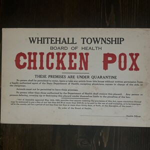 Antique 1940s Quarantine Medical Signs Infectious Disease Pathology ...