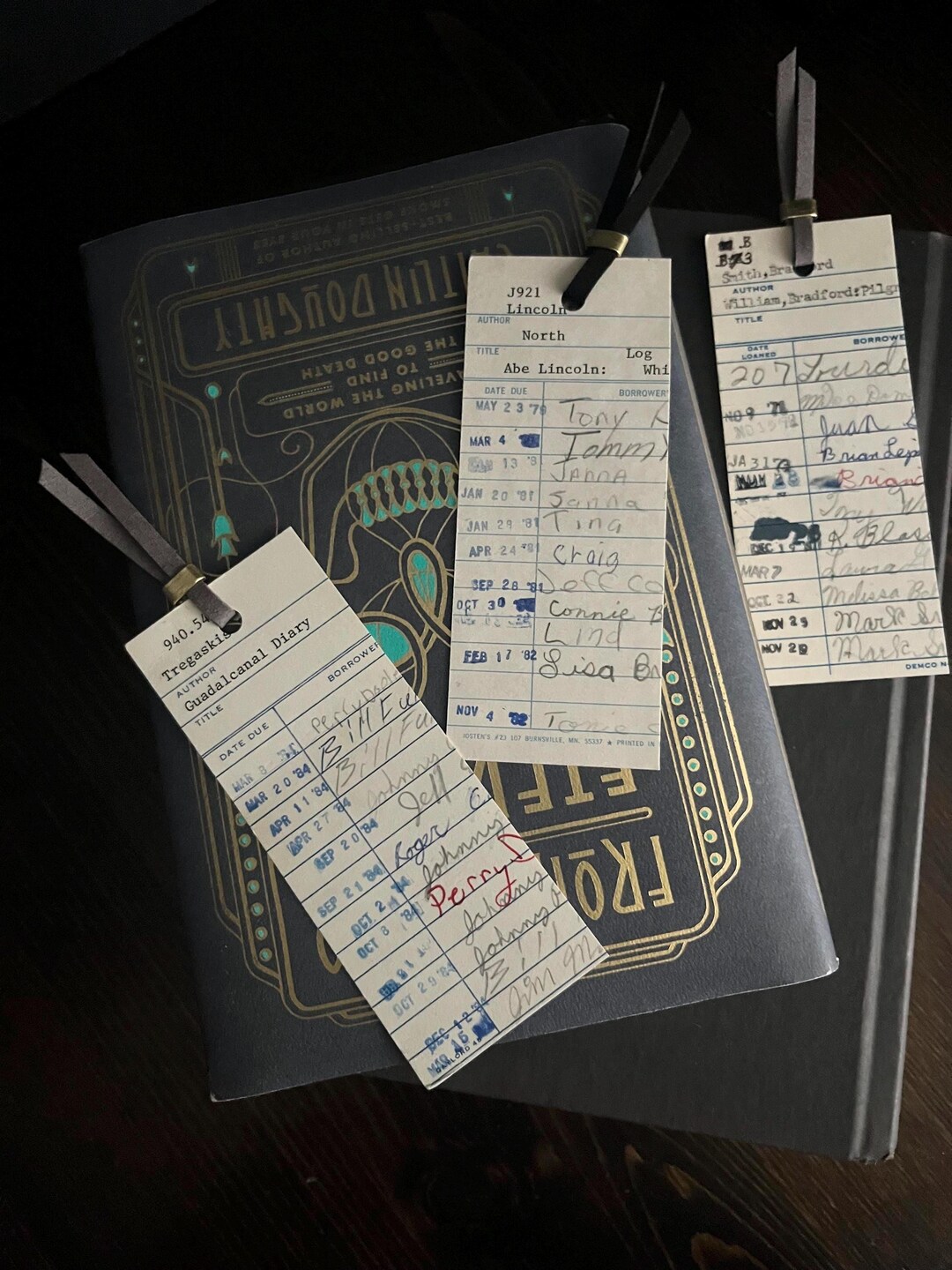 Vintage Library Check Out Card Bookmark | Librarian | Bibliophile ...