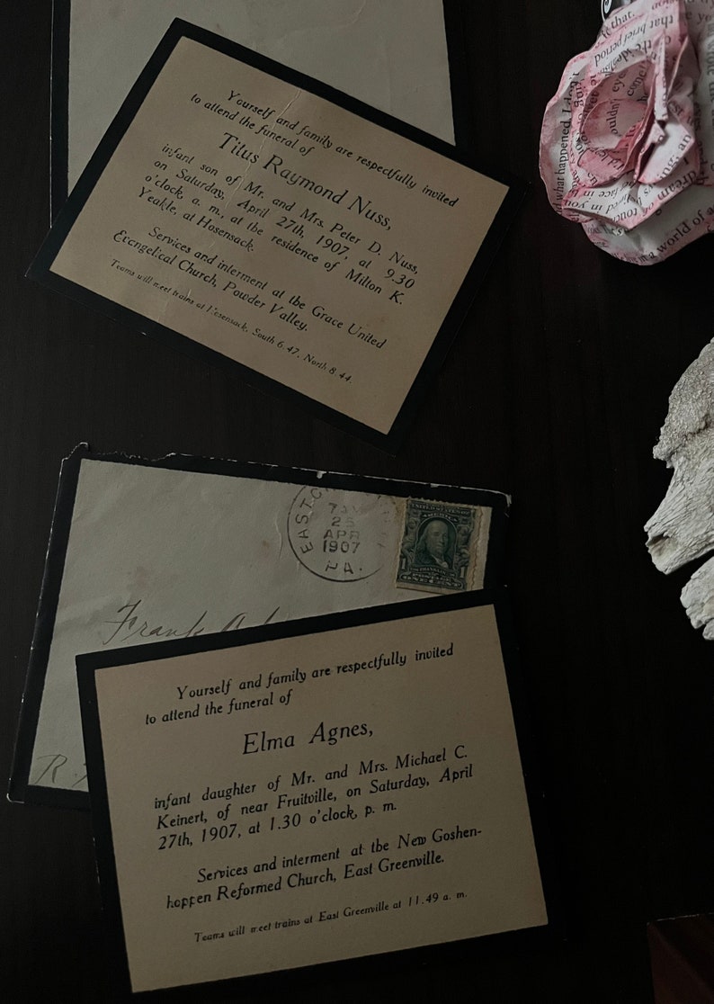 Antique Death/funeral Notices - Etsy
