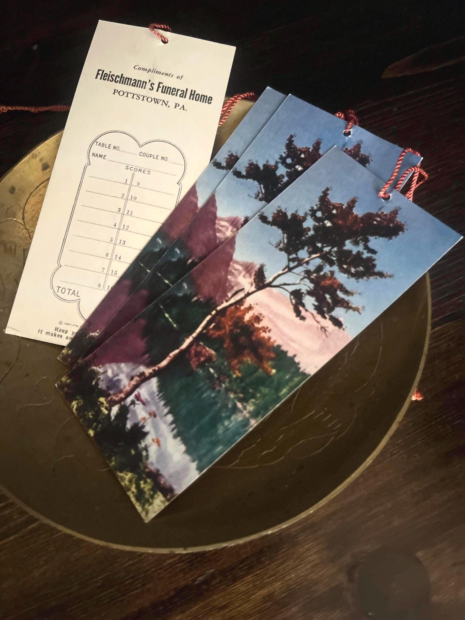 Funeral Home Tally Card Bookmarks | Mortuary | Funerary | Cemetery ...