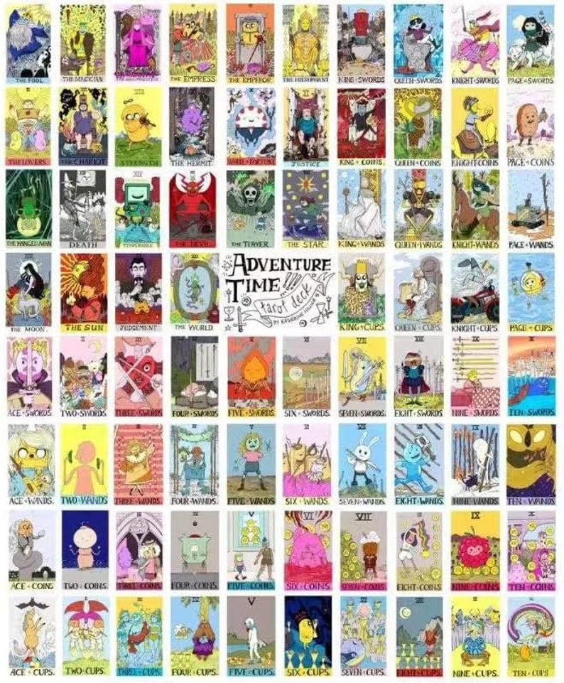 Adventure Time Tarot Deck, 78 Tarot Cards, Pocket Edition - Etsy