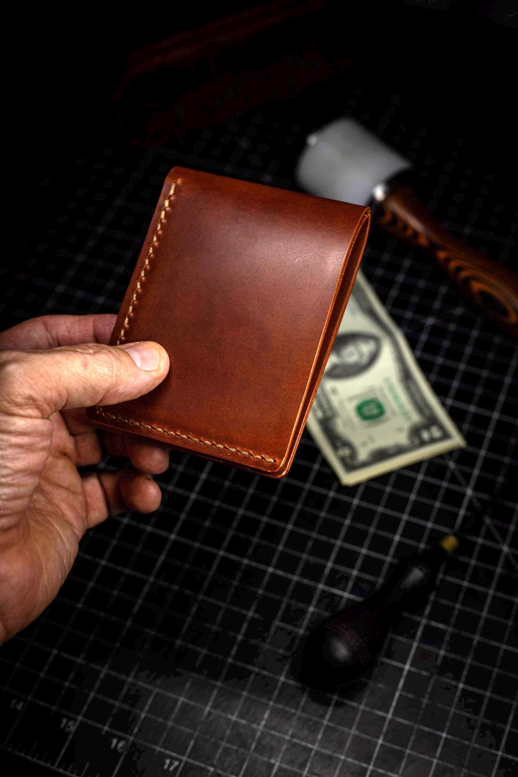 Handmade Full Grain Leather Wallet – Personalizable Men’s Bifold - Etsy