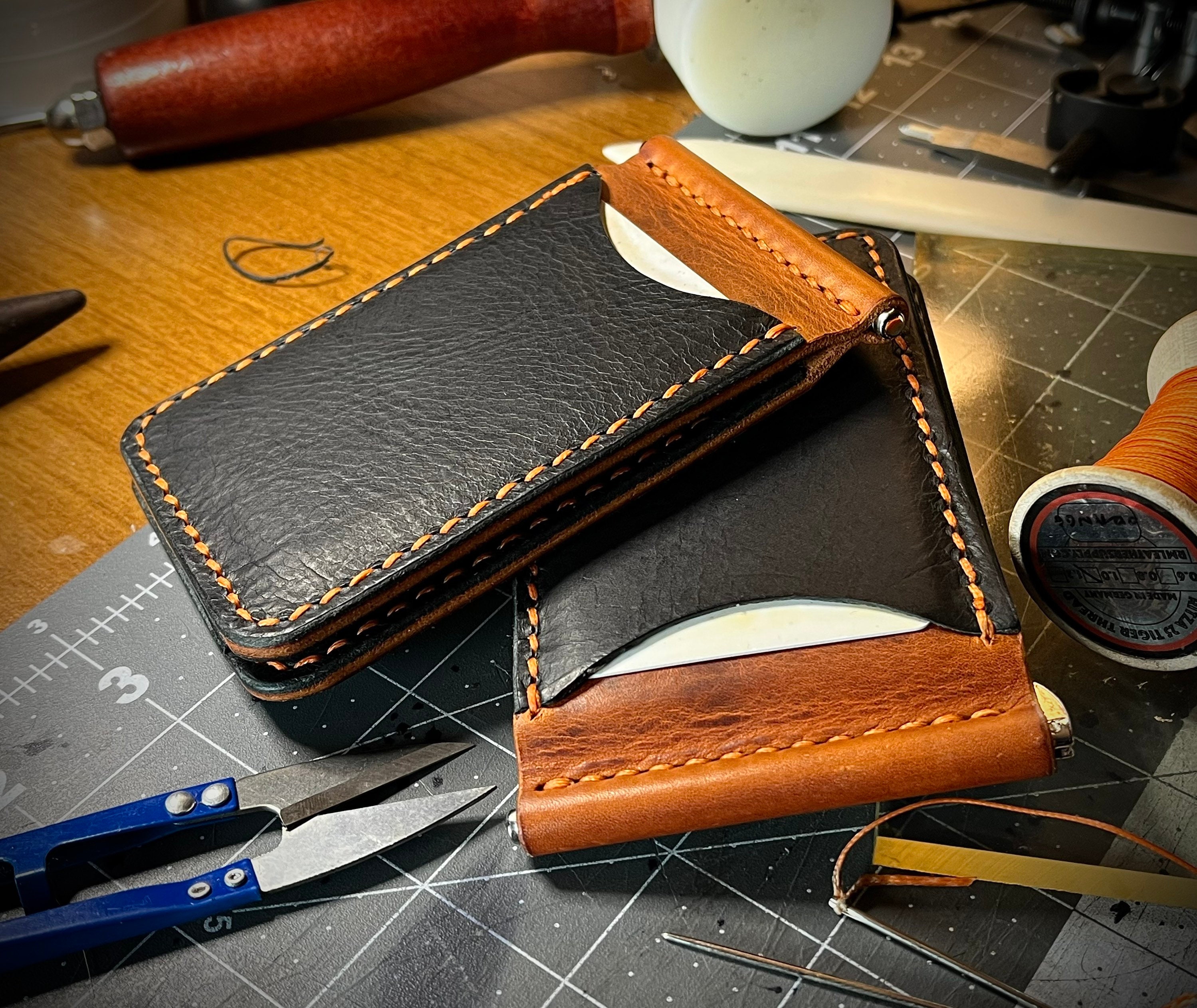 Money Clip Wallet Full Grain Leather Wallet Handmade - Etsy Canada