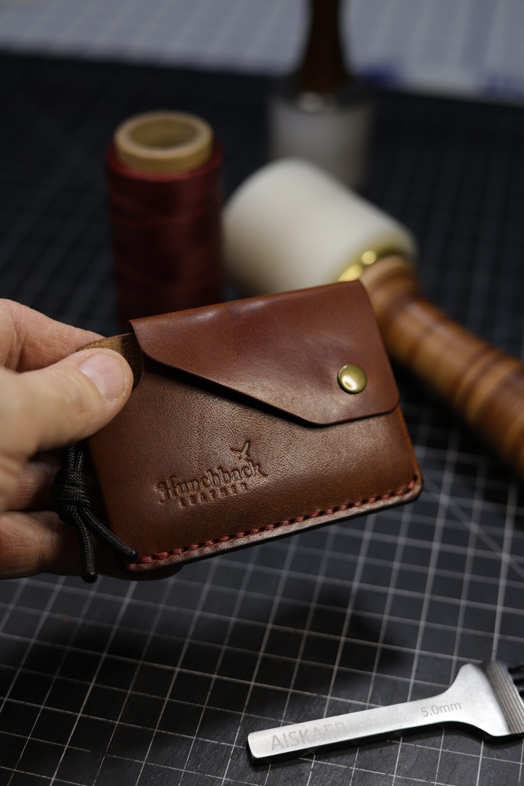 Horizontal Clasp Wallet, Snap Wallet, Handmade Leather Wallet ...