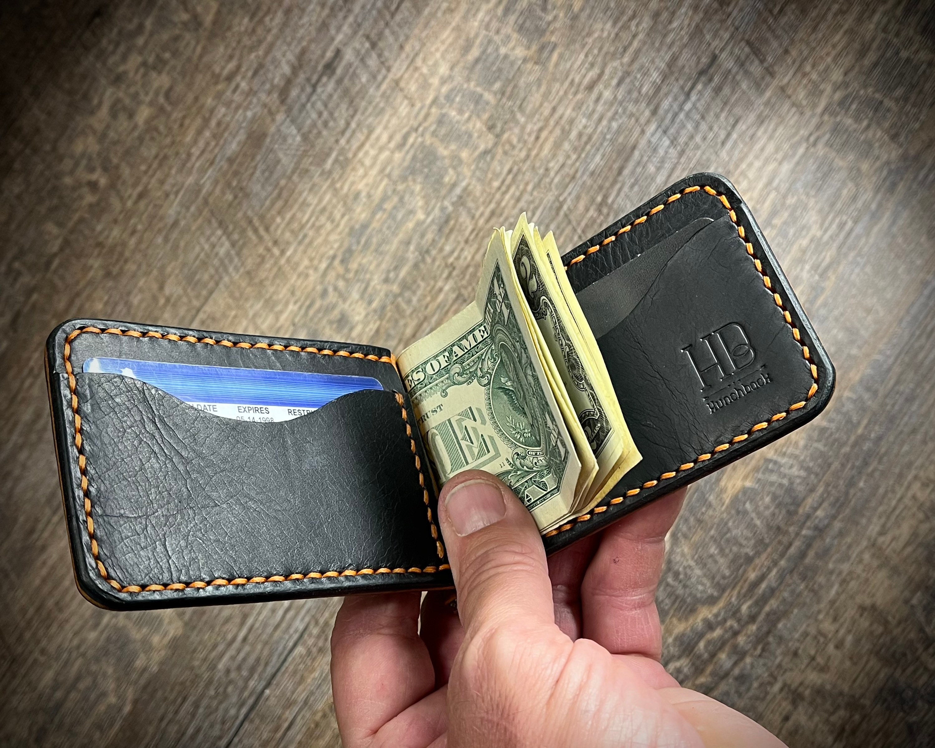 Money Clip Wallet Full Grain Leather Wallet Handmade - Etsy Canada