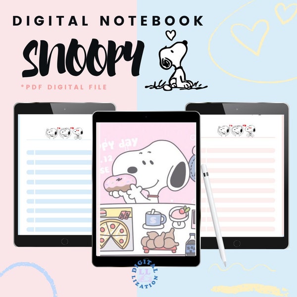 Snoopy Digital Planner - Etsy