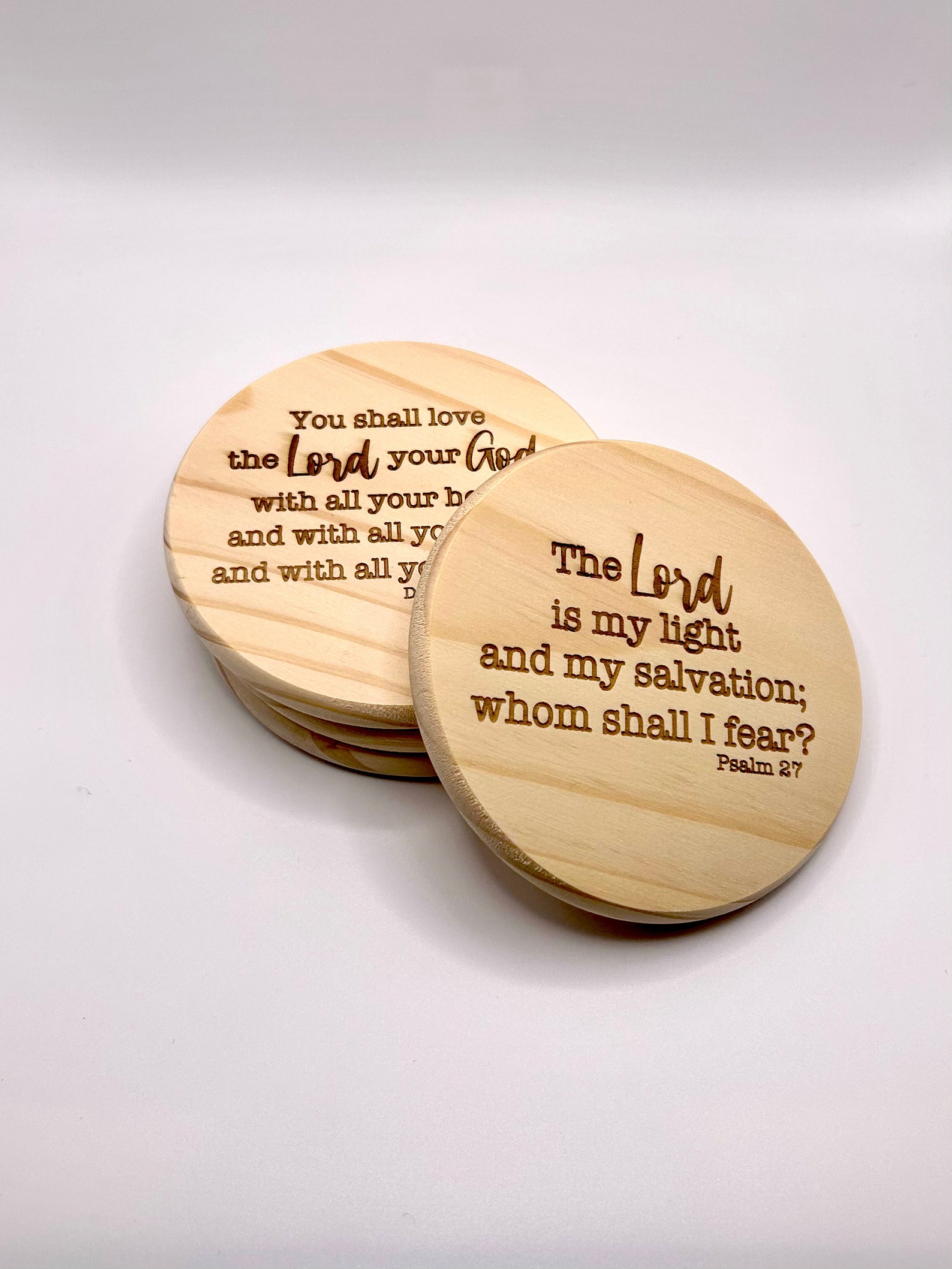 Wood Bible Verse Coasters - Set of 4 - Etsy