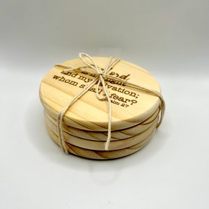 Wood Bible Verse Coasters - Set of 4 - Etsy