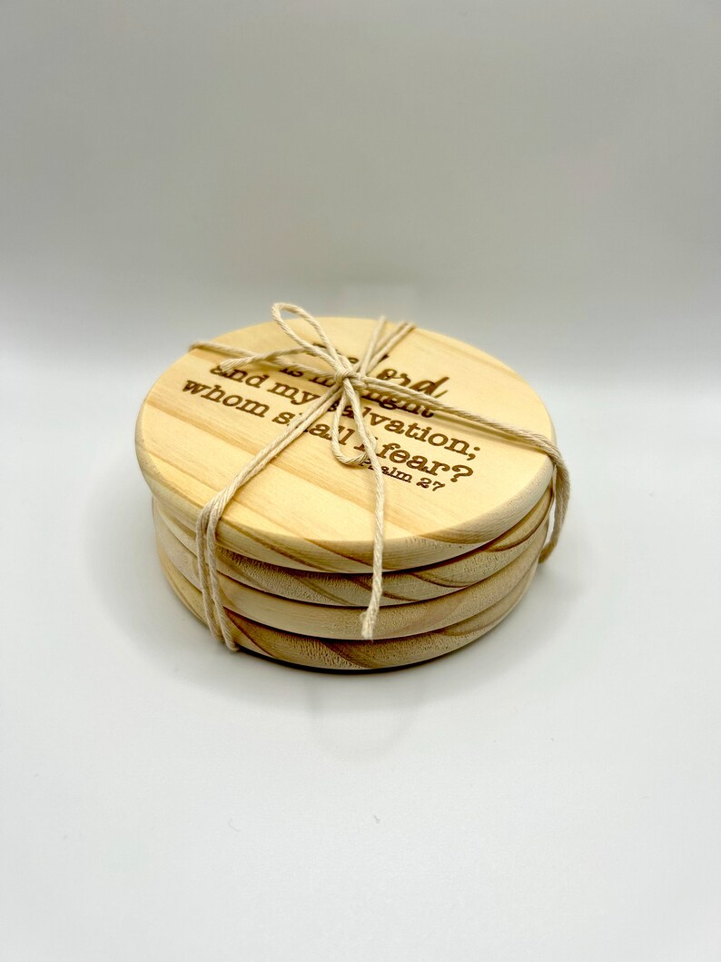 Wood Bible Verse Coasters - Set of 4 - Etsy