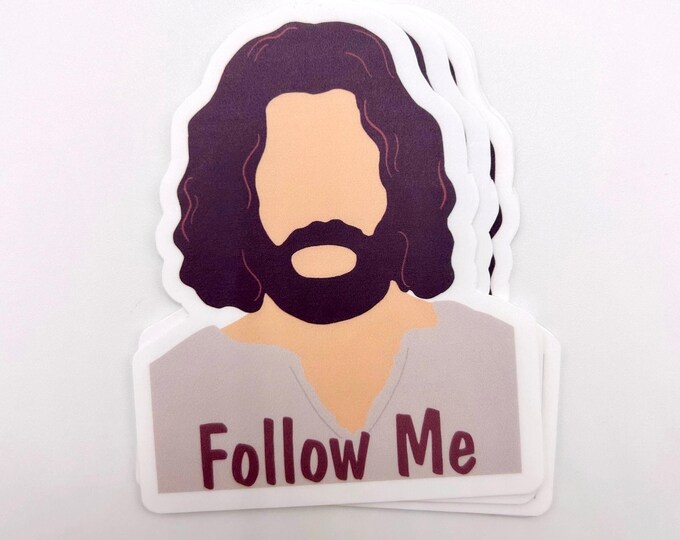The Chosen Inspired Jesus Sticker, Follow Me - Christian Stickers ...