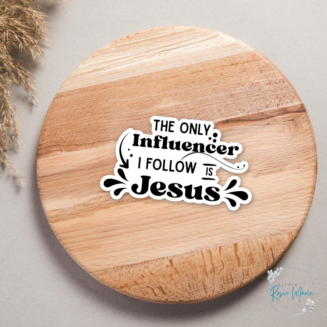 Jesus Influencer Sticker: Water Bottle, Laptop, Journaling Sticker - Etsy