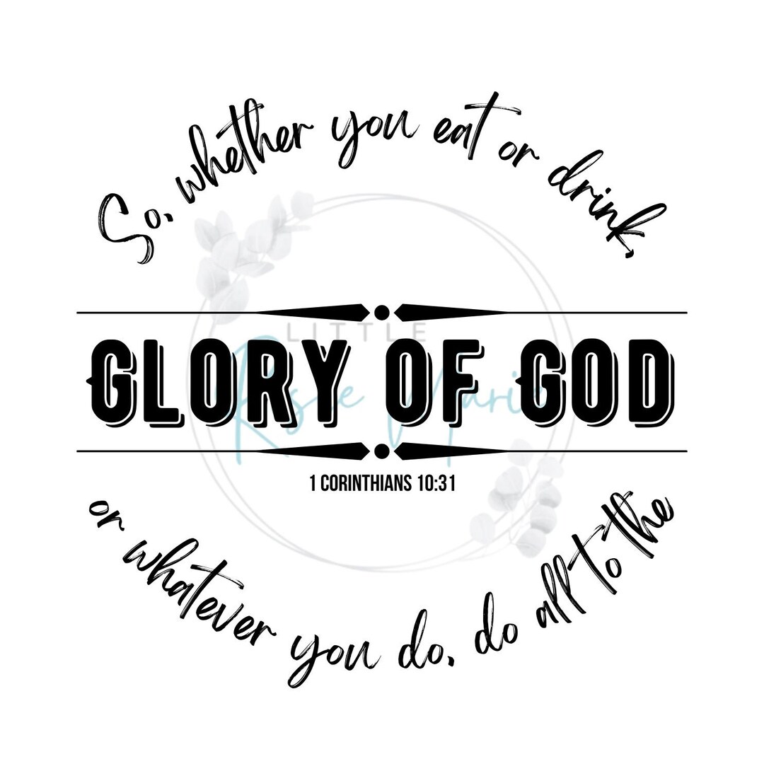 Glory to God Png File, Digital Download, Make Stickers, Shirts, Cricut ...