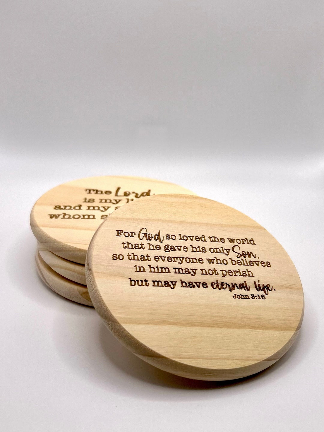 Wood Bible Verse Coasters - Set of 4 - Etsy