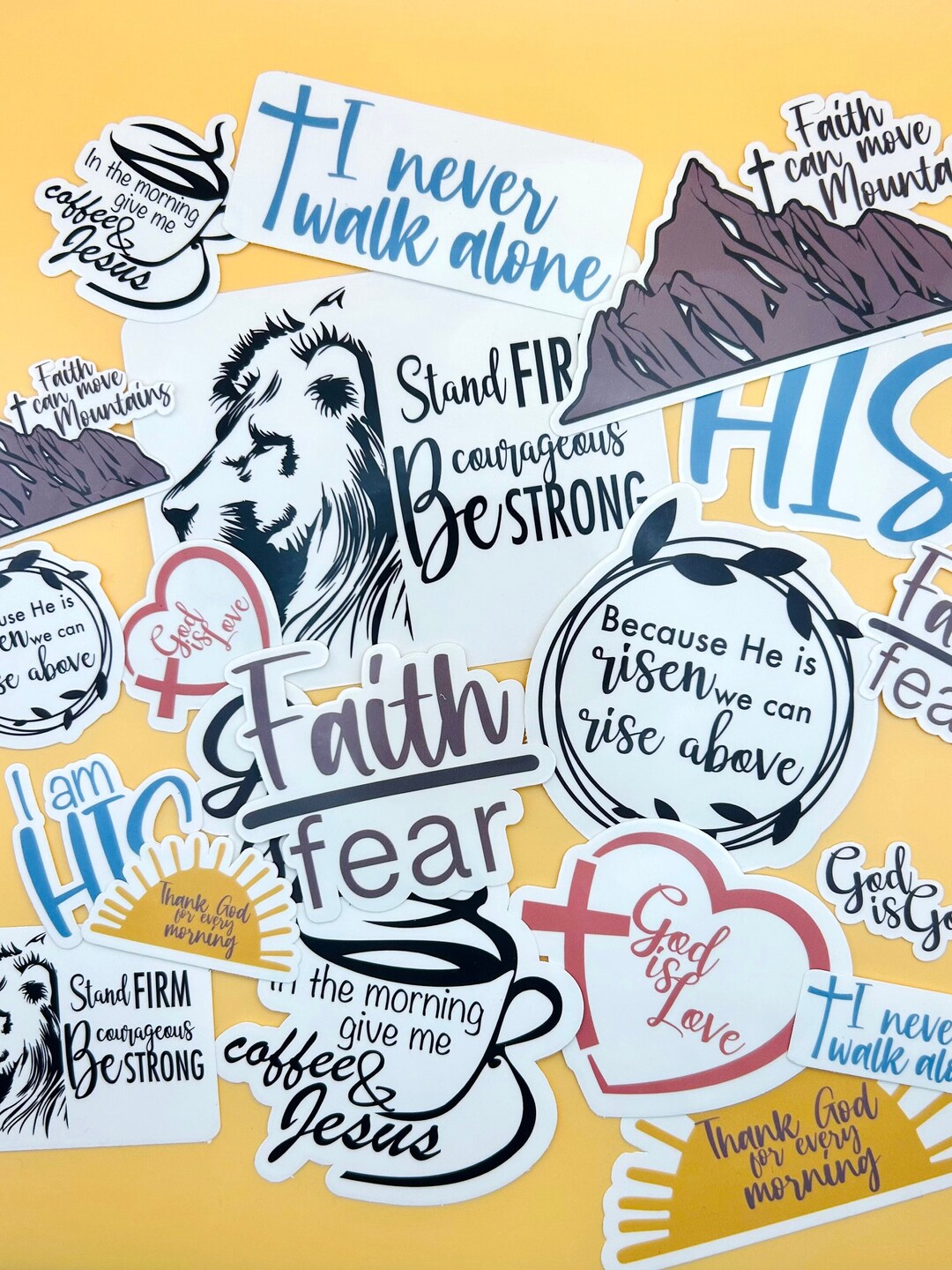 Christian Stickers - Set of 20 Stickers - Christian Scrapbooking, Daily ...