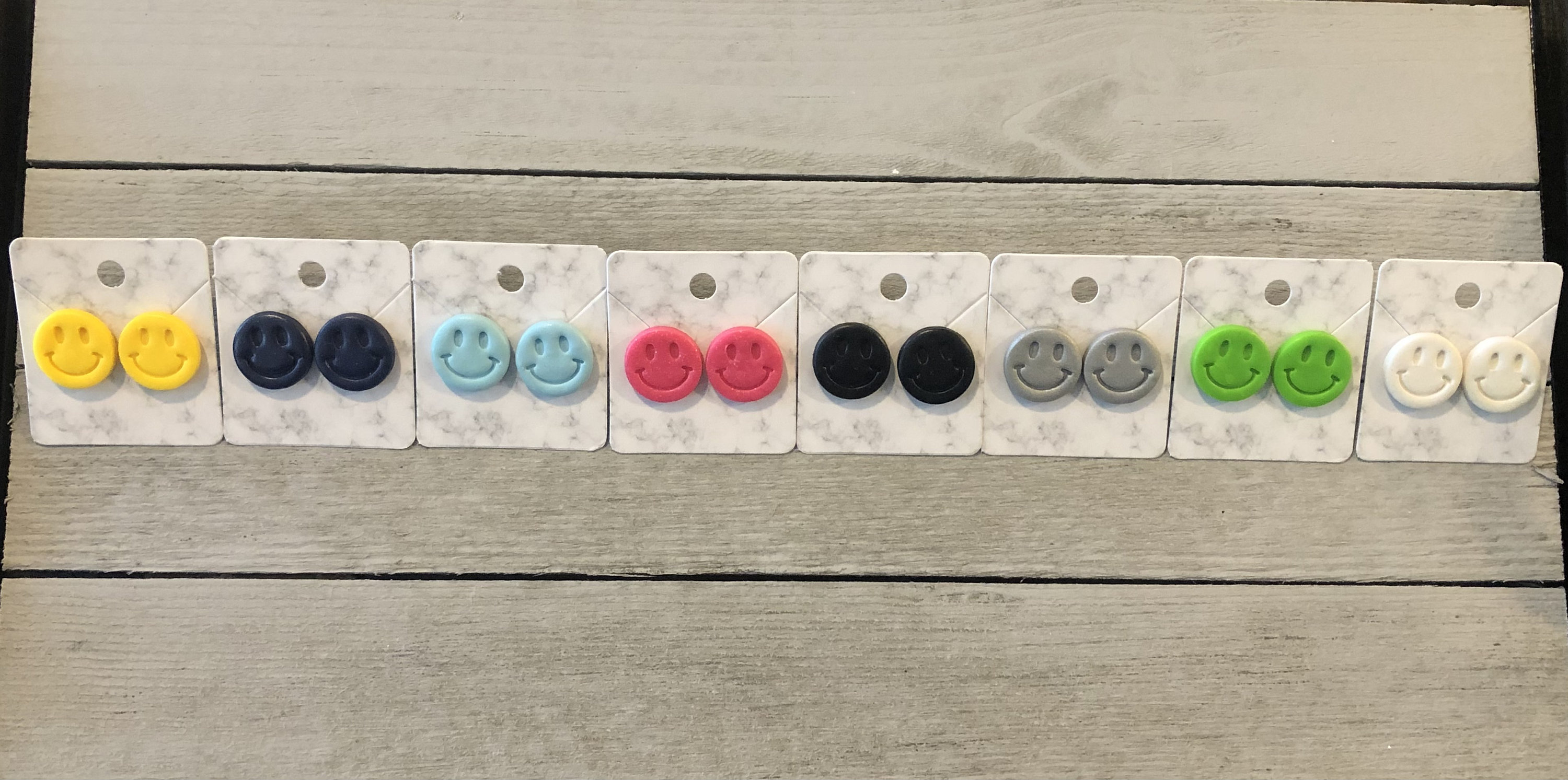 Smiley Face Studs. Multiple Colors Options. - Etsy