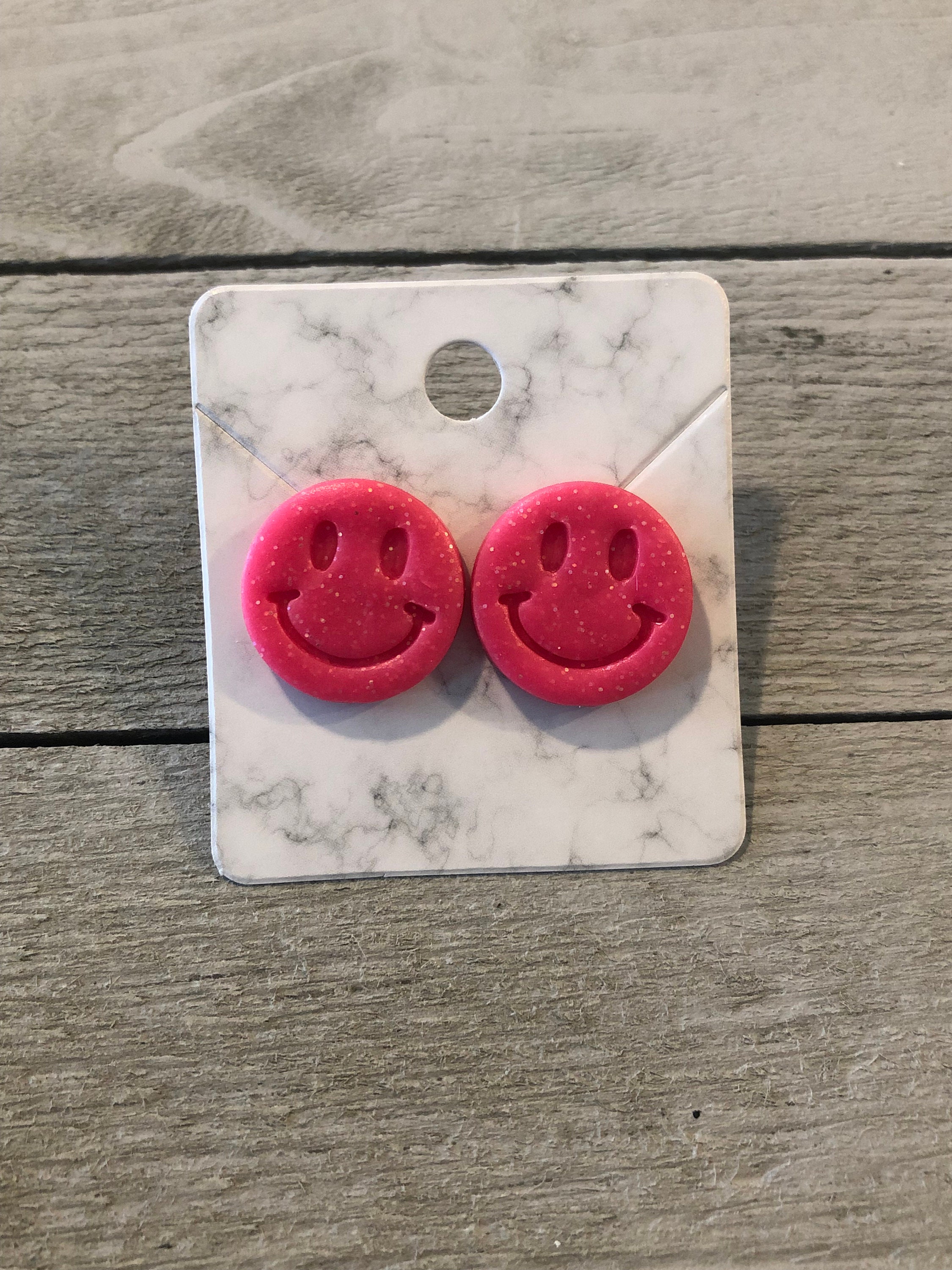 Smiley Face Studs. Multiple Colors Options. - Etsy