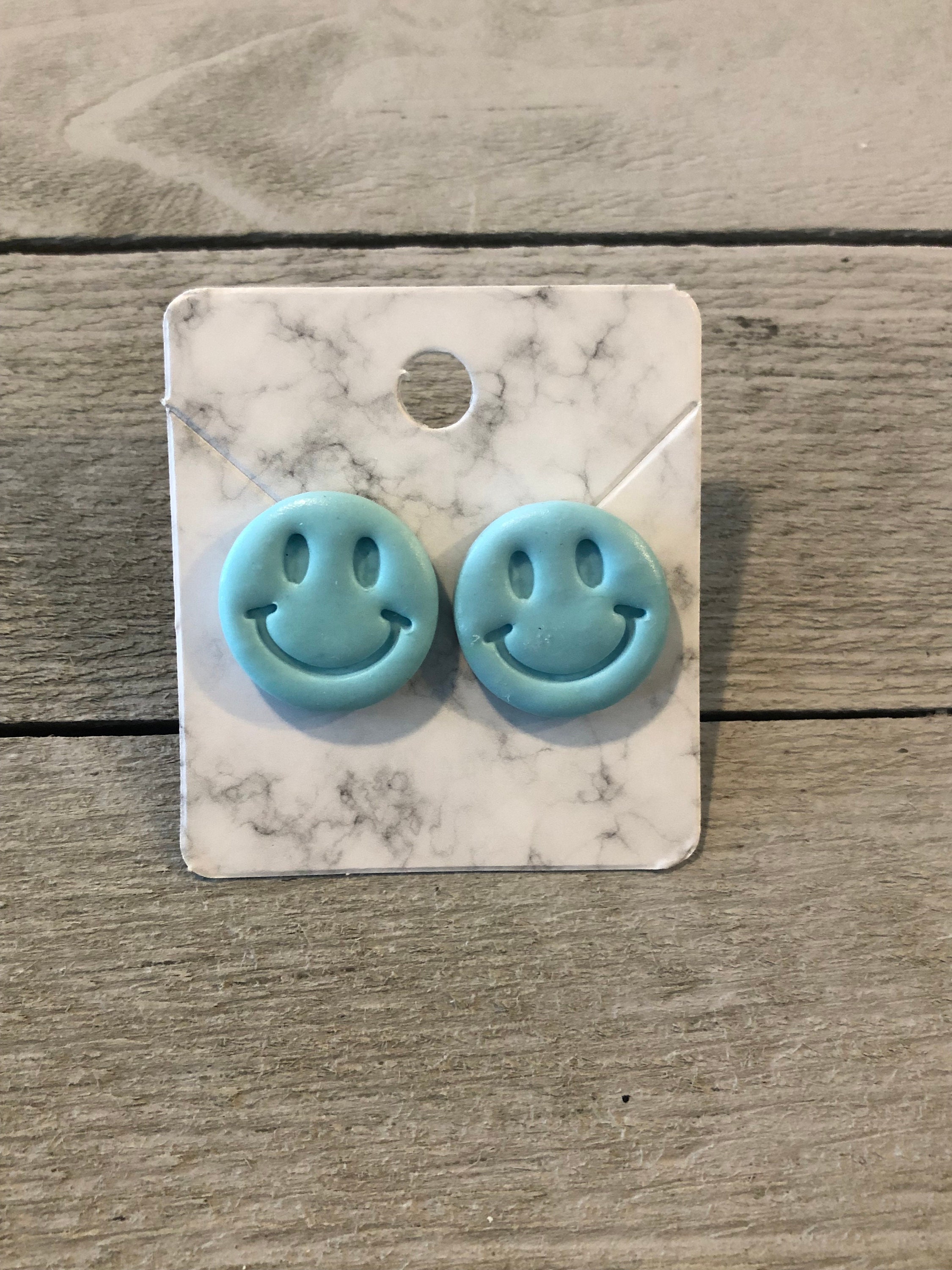 Smiley Face Studs. Multiple Colors Options. - Etsy