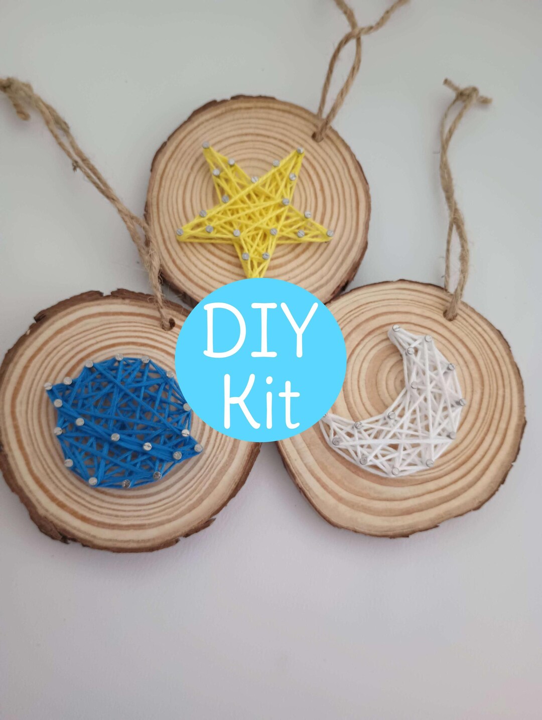 Space String Art DIY Kit – Planet, Moon, Sun, Live Edge Basswood - Etsy