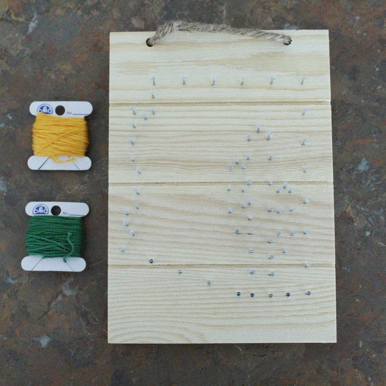 DIY Nail String Art Craft Kit or Completed Arizona With Saguaro Cactus ...