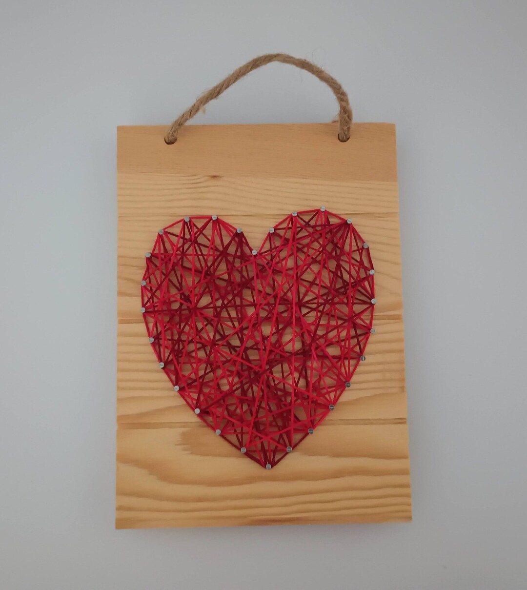 DIY String Art Heart Craft Kit Directions With Pictures. Choose Nails ...