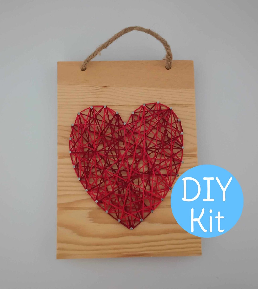 Custom DIY String Art Craft Kit or Completed Heart. Choose Your String ...